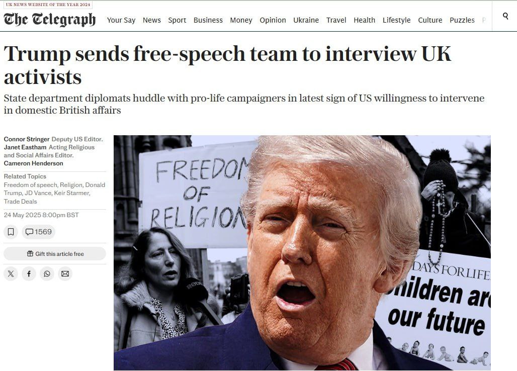 US Delegation Led by Samuel Samson Probes UK Free Speech After Pro-Life ...