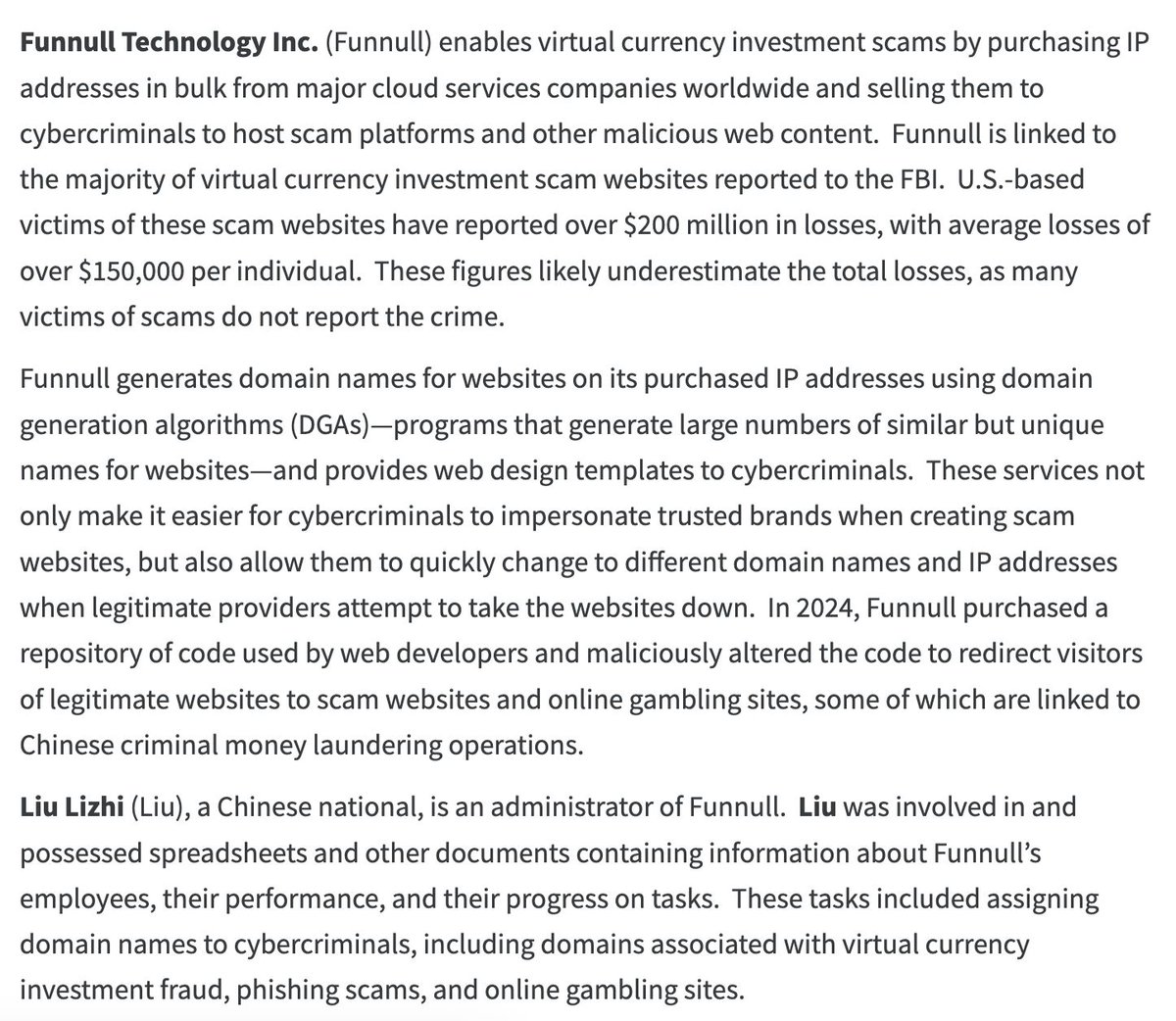 US Sanctions Funnull, Liu Lizhi Over 332,000 Domains in $200 Million ...