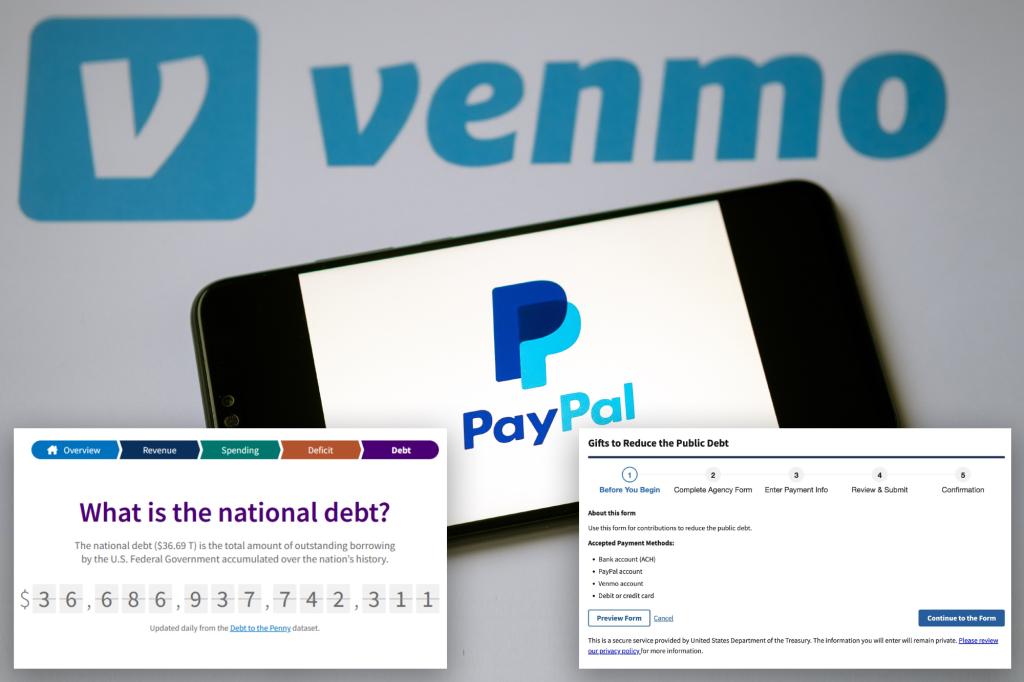 US Treasury Opens Venmo, PayPal Donations Toward $36.7 Trillion Debt ...