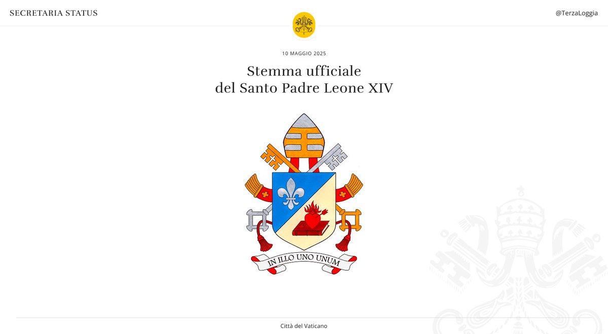 Vatican Reveals Pope Leo XIV's Coat of Arms, Motto, and Portrait; Robert Prevost Elected May 8 ...