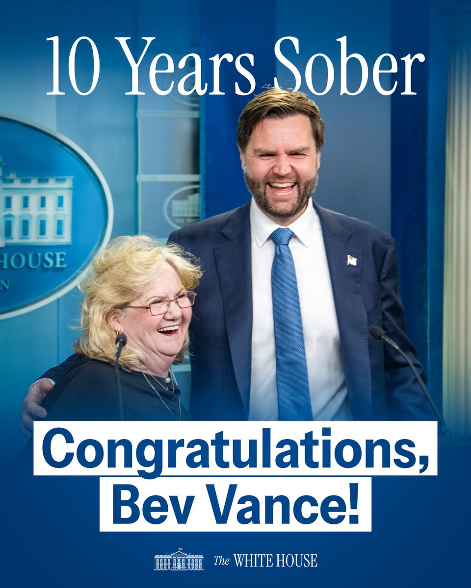 Vice President JD Vance Celebrates Mother's 10-Year Sobriety at White ...