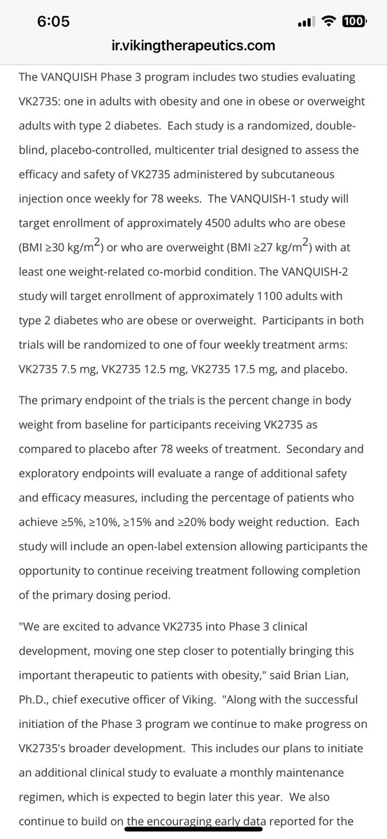 Viking Therapeutics Launches Phase 3 VANQUISH Program for VK2735 ...