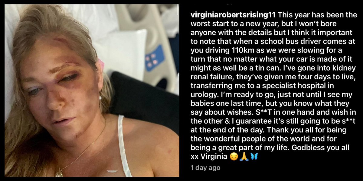 Virginia Giuffre in Serious Condition After Bus Crash on March 24 ...