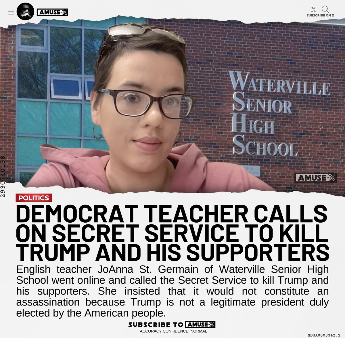 Waterville Teacher JoAnna St. Germain Investigated After Urging Secret Service to Target Trump ...