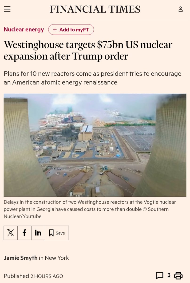 Westinghouse to Build 10 AP1000 Reactors by 2030 in $75 Billion U.S. Nuclear Expansion After ...