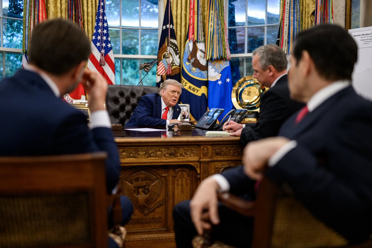 White House Releases Photos of Trump’s August 18 Phone Call with Putin ...