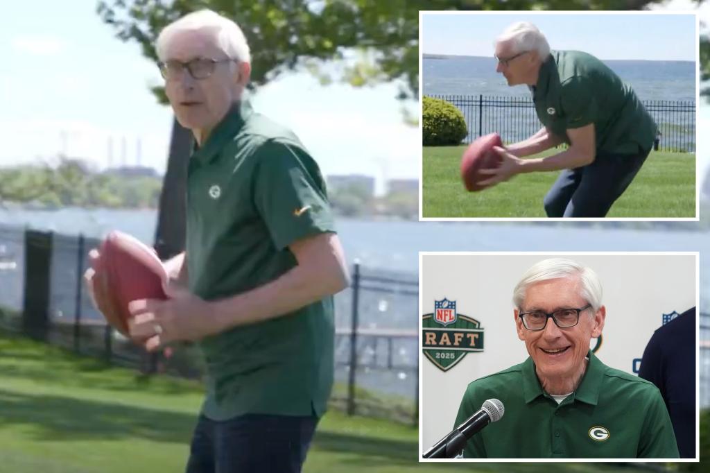 Wisconsin Governor Tony Evers Criticized for Throwing Football to ...