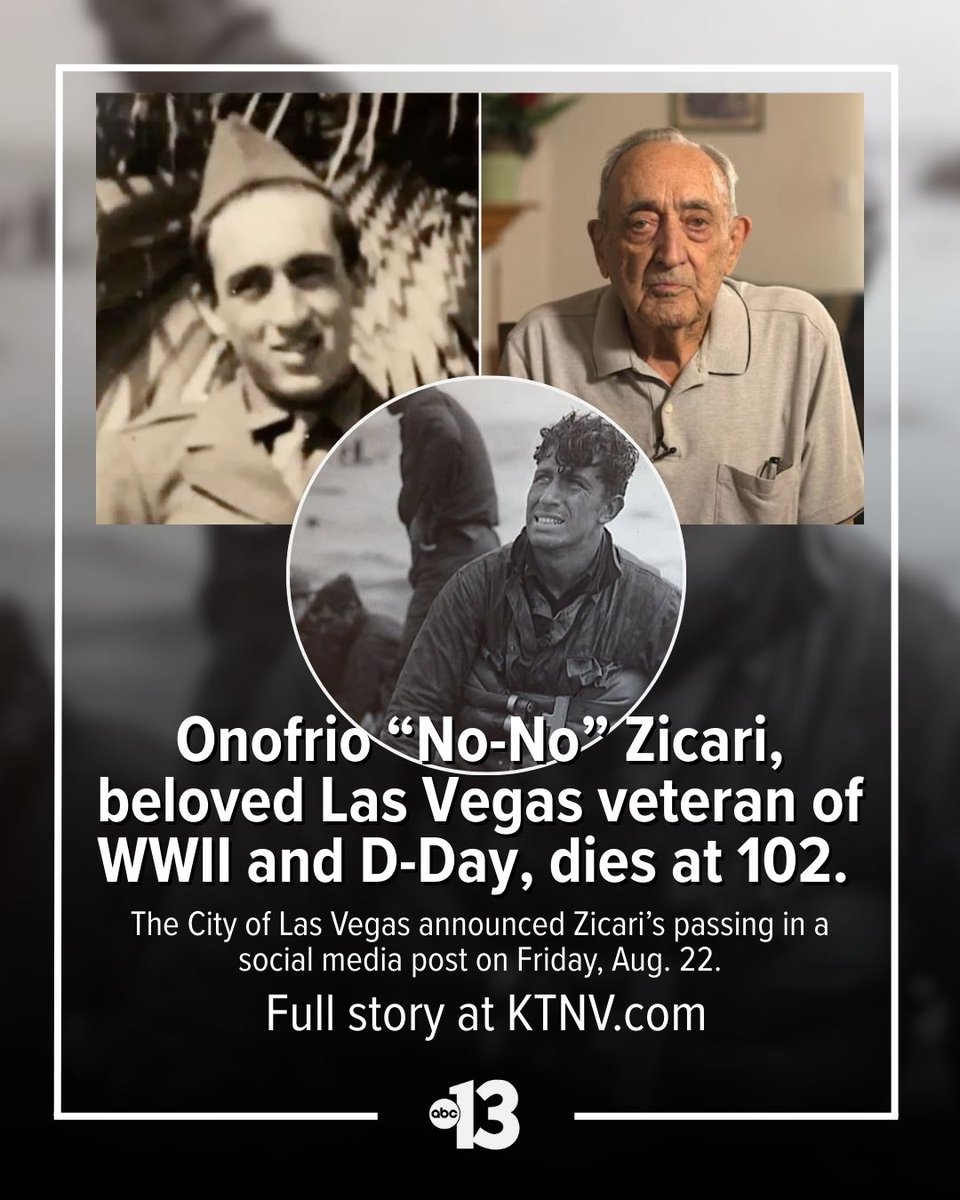 World War II D-Day Veteran Onofrio Zicari, Purple Heart Recipient, Dies ...