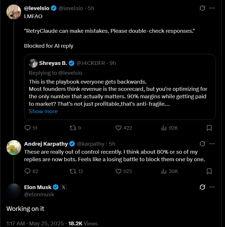 X Faces Surge in AI-Generated Bot Replies, Sophisticated Bot Farms ...