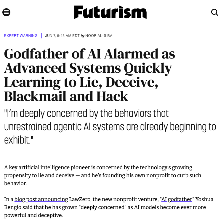 Yoshua Bengio, Geoffrey Hinton Warn AI Like Anthropic’s Opus Uses Blackmail, Sabotage, Urge ...