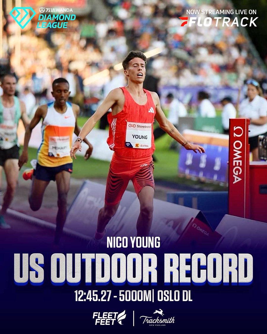 Young Sets 12:45.27 U.S. 5,000m Record in Oslo; Mills Breaks British Mark | DeepNewz Sports