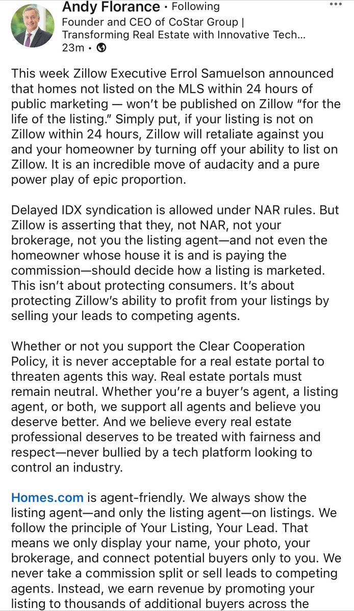 Zillow Bans Private Listings Within 24 Hours, Criticized by CoStar CEO ...