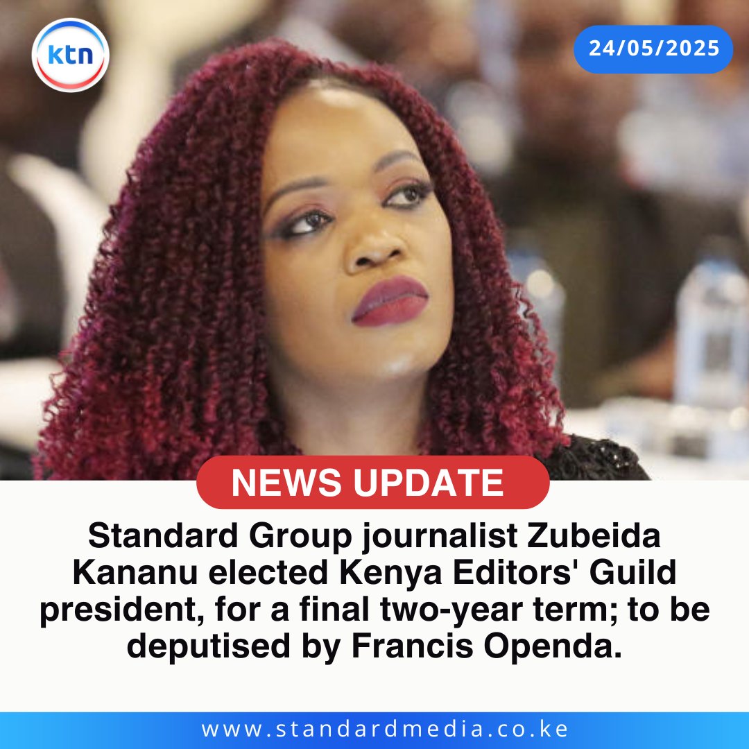 Zubeida Kananu Re-Elected Kenya Editors Guild President, Francis Openda ...